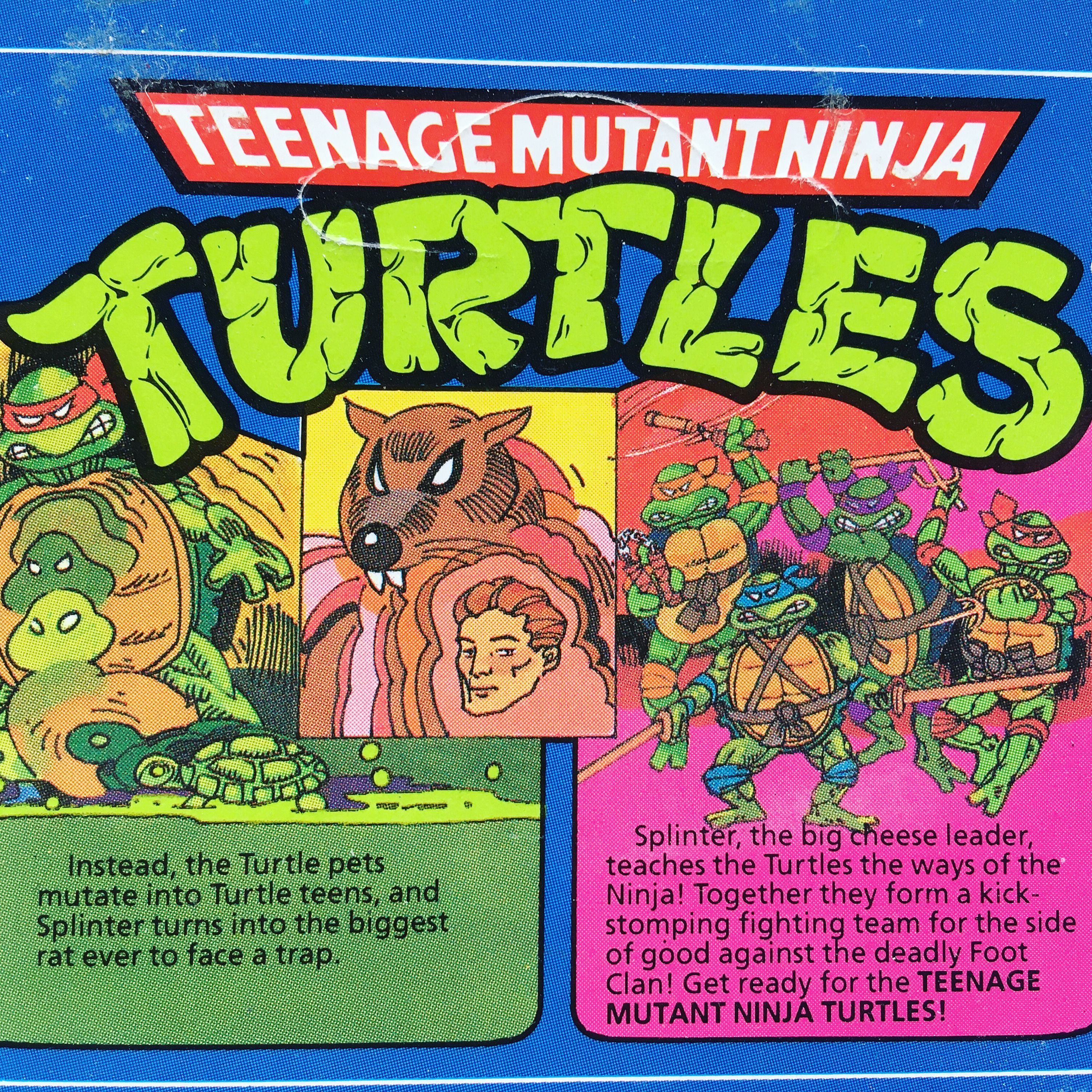 The box art of Teenage Mutant Ninja Turtles toys | It's A Stampede!